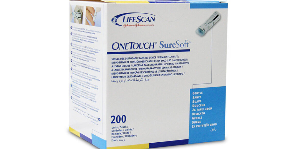 𝗢𝗡𝗘𝗧𝗢𝗨𝗖𝗛 𝗦𝘂𝗿𝗲𝗦𝗼𝗳𝘁 𝗟𝗮𝗻𝗰𝗶𝗻𝗴 𝗗𝗲𝘃𝗶𝗰𝗲 (𝟮𝟬𝟬 𝘂𝗻𝗶𝘁𝘀) Single-use lancing devices ...